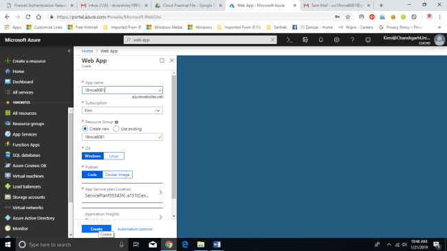 Create Web App In Azure And Publish Using File Explorer